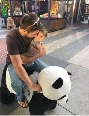 China Hansel 2018 popular coin operated happy rides zoo animal panda scooter for wholesale for sale