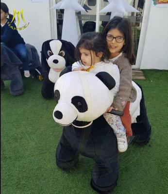China Hansel hildren electric stuffed walking battery operated plush animal ride for sale