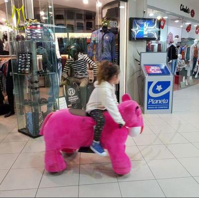 China Hansel shopping mall kids ride on toys plush electric animal scooters for sale
