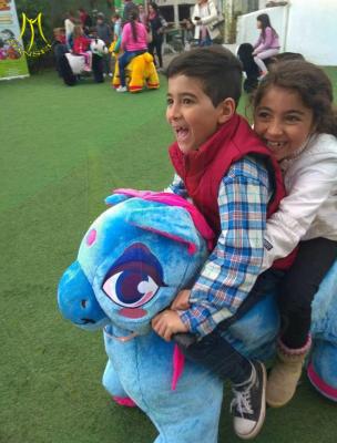 China Hansel hot selling ride on stuffed electric zoo animal scooter for kdis for sale