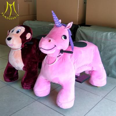 China Hansel  Factory price amusement park battery powered plush rideable animal toy for sale