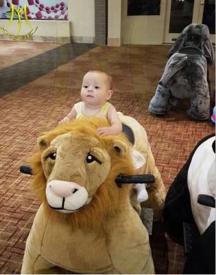 China Hansel walking plush animals for kids 4 wheel kid ride electric animal scooters for sale