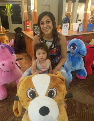 China Hansel   used amusement park cheap carnival games plush animal electric rides factory for sale
