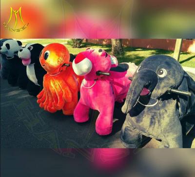 China Hansel hot selling children 24 v battery operated plush animal scooter for sale