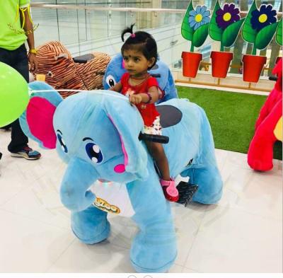 China Hansel cheap electric large size drivable stuffed zoo animal scooter ride for indoor playground for sale