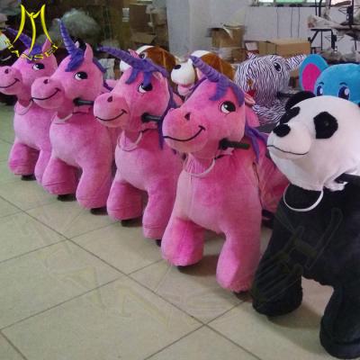 China Hansel amusement indoor stuffed battery powered walking electric ride on toys for sale