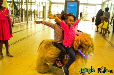 China Hansel  happy rider toys coin operated walking animal lion rides with battery for sale