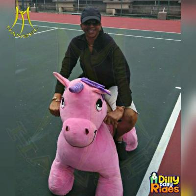 China Hansel  happy motor rider electric plush rabbit game zoo animal horse for park for sale