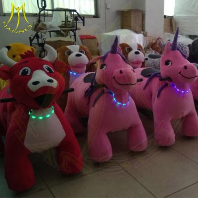 China Hansel amusement park battery animal kids electric rides on stuffed animal for sale