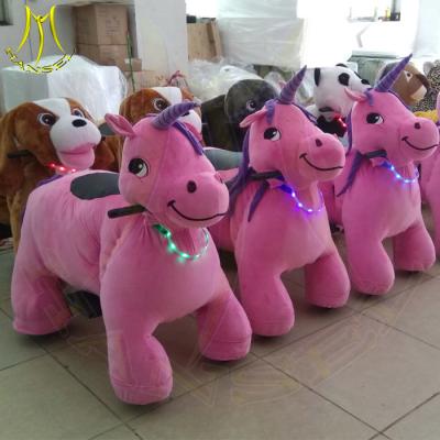 China Hansel amusement battery operated stuffed kids ride on animal for sale for sale