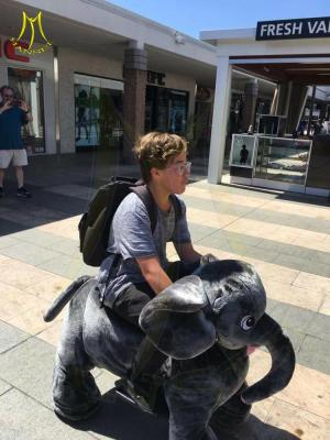 China Hansel children moving electric mountable plush motorized animal for shopping mall for sale