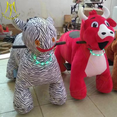 China Hansel amusement children electric kids walking plush ride on animals for sale