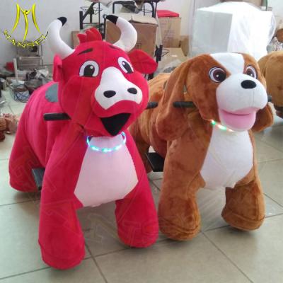 China Hansel shopping mall entertainment stuffed kids electric rides on animal for sale