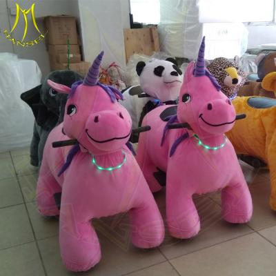 China Hansel hot selling stuffed kids indoor rides electric mountable animals for sale