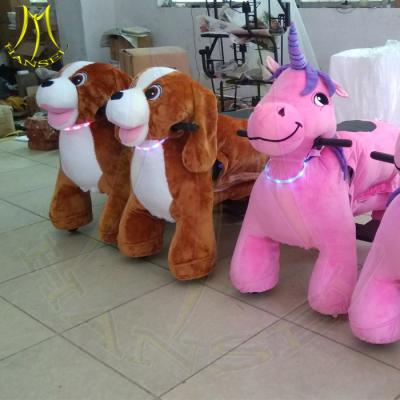 China Hansel kids amusement rides electric walking plush ride on animals for sale for sale
