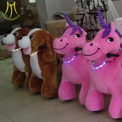 China Hansel children electric stuffed walking kiddie ride on animals for sale for sale