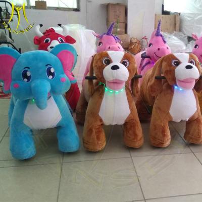 China Hansel hot selling kid plush stuffed electric battery operated ride on animals for sale