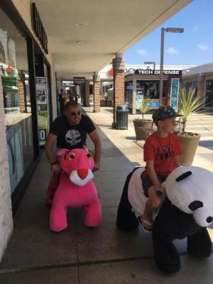 China Hansel  best quality new motorized plush riding animals for sale animal electric ride large plush ride toy on wheels for sale