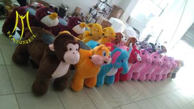 China Hansel plush animla train toy ride horse scooter toy riding animal for birthday rent for sale