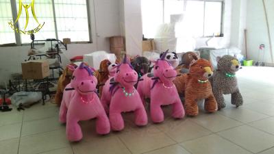 China Hansel commercial children animals cart for mall plush electrical animal toy car for sale