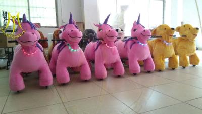 China Hansel  large amusement rides toy cars rides kids unicorn rocking horse ride for sale