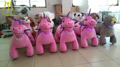 China Hansel  plush kiddie toy ride kids toys car electric animal scooters in mall for sale