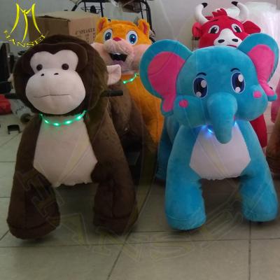 China Hansel amusement park children plush motorized riding animals for mall for sale