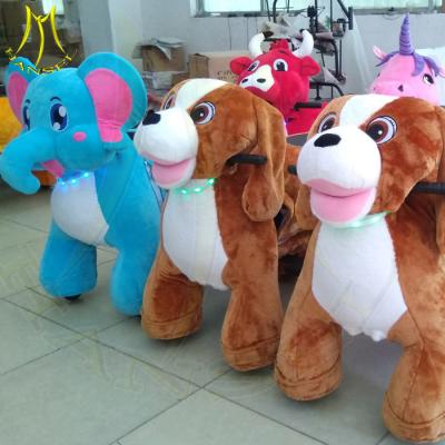 China Hansel amusement park coin operated plush outdoor ride walking animals for sale