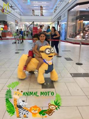 China Hansel coin operated plush electric ride on animals for kids amusement patries for sale