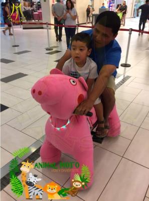 China Hansel children motorized plush riding animals electronic rider toy bike for sale