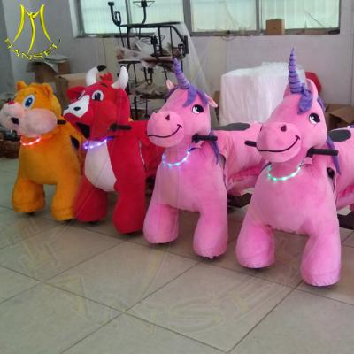 China Hansel hot selling kids coin operated rides on electric stuffed animal for mall for sale
