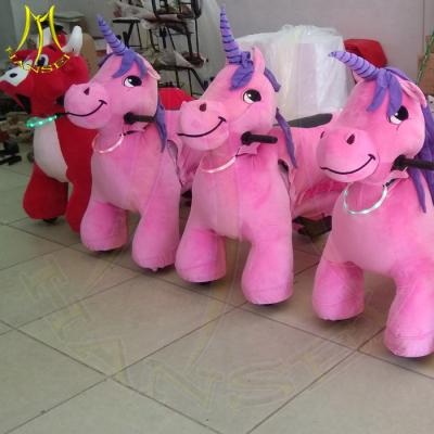 China Hansel hot selling walking battery stuffed electric zoo animal rides for kids for sale