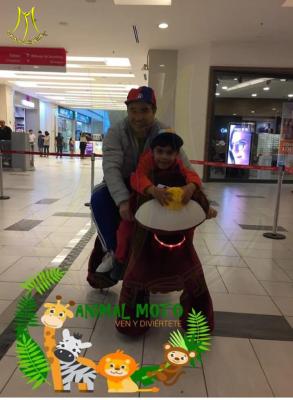 China Hansel shopping mall kids plush dinosaur scooter electric ride on animals for sale