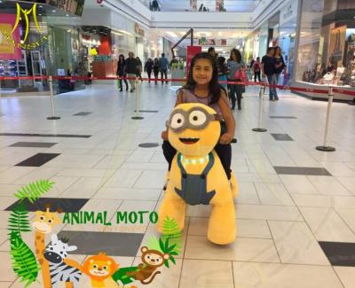 China Hansel  wholesale 2018 latest animals walking coin operated motorized plush riding animals for sale