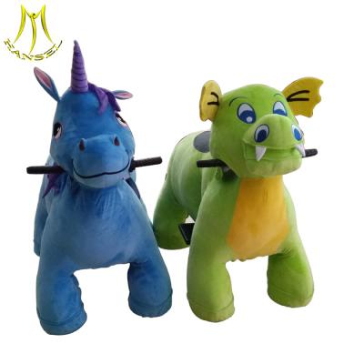 China Hansel battery powered walking dinosaur coin operated motorized plush riding animals for sale