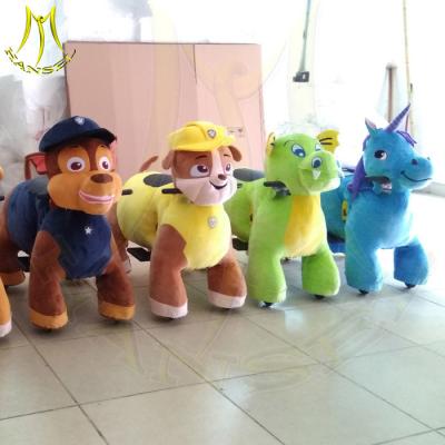 China Hansel stuffed walking stuffed animal electric toy car for shopping mall for sale