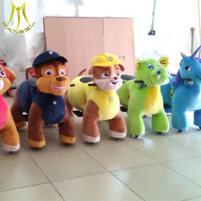 China Hansel commercial amusement park plush animal design electric kids entertainment dog scooter for sale