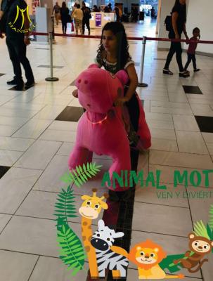 China Hansel hot selling battery powered animal bikes walking unicorn stuffed animal ride in mall for sale