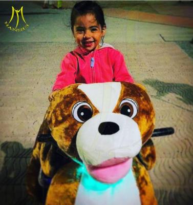 China Hansel  Working toys guangzhou coin operated plush animales mountables dog scooter for sale