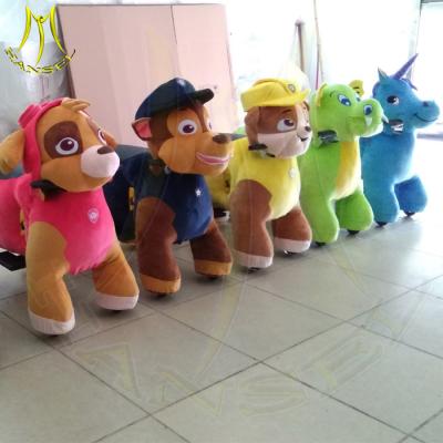 China Hansel amusement park games battery operated walking animal plush rides for sale