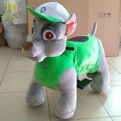 China Hansel amusement battery operated walking kids ride on furry animals for sale