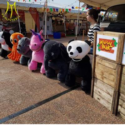 China Hansel amusements arcade electric kids ride on stuffed animals for entertainment rides for sale