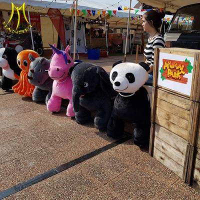 China Hansel  hot selling plush animal design electric kids ride on animals for sale