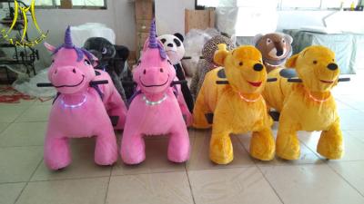 China Hansel popular walking ride on mall plush toy rides baby walking horse toys for sale