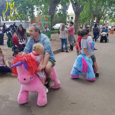 China Hansel motorized plush riding animals coin rides engine cars for children walking animals for sale