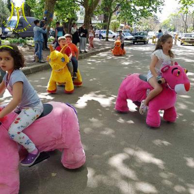 China Hansel   luna park equipment animal electronic toy carnival rides unicorn for sale