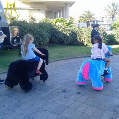 China Hansel commercial plush ride on stuffed animal scooter ride on animal toy for adults for sale