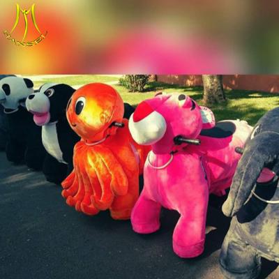 China Hansel coin plush animal moving ride motorized animal toy ride indoor playground for sale