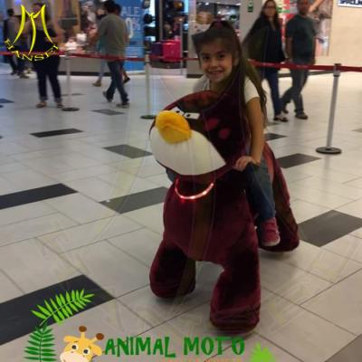 China Hansel amusement games coin operated electric mountable animal plush ride for sale
