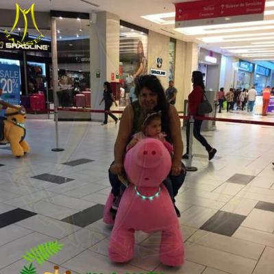 China Hansel amusement park games electric mountable plush motorized animal for sale